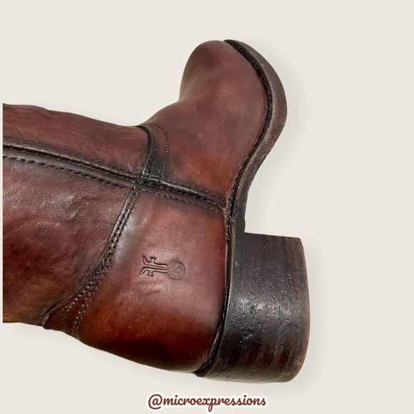 Frye | Shoes | Frye Campus 4l Dark Brown Leather Knee High Tall Square ...